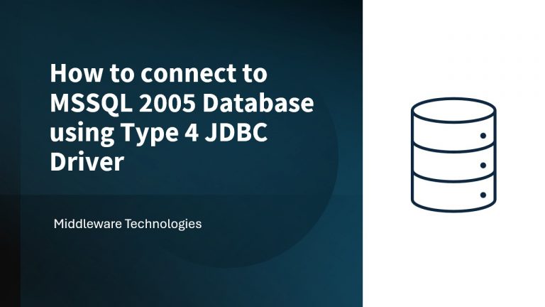 How to connect to MSSQL 2005 Database using Type 4 JDBC Driver ...