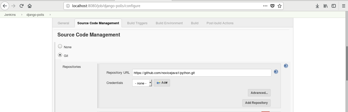 How to integrate Python Django with Jenkins and Nexus - Middleware|Technologies