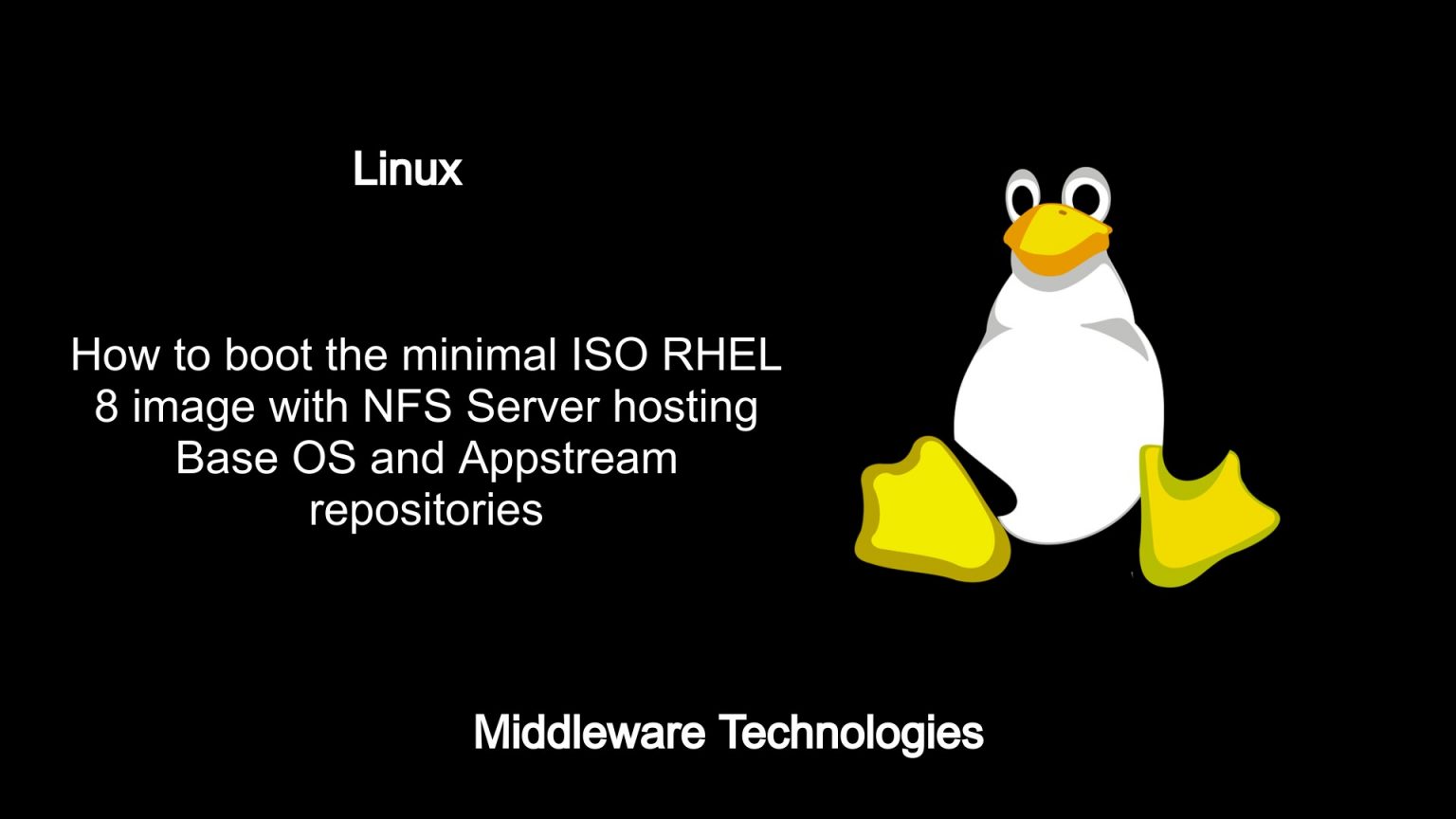 How to boot the minimal ISO RHEL 8 image with NFS Server hosting Base ...