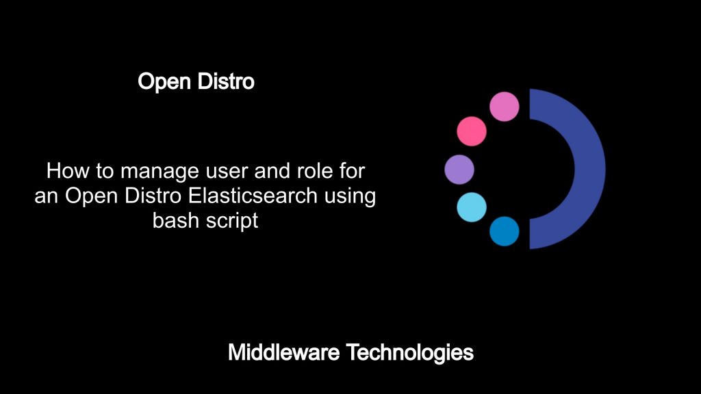 How to manage user and role for an Open Distro Elasticsearch using bash