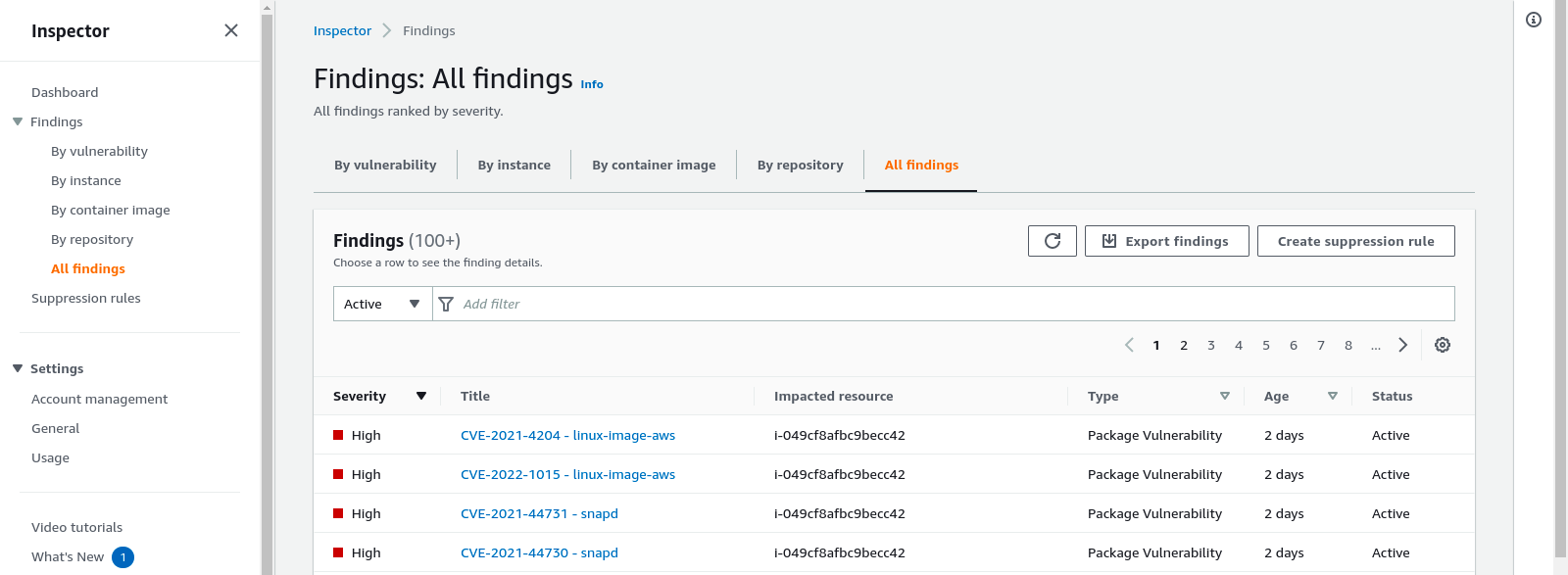 How to leverage Amazon Inspector service for vulnerability scanning ...