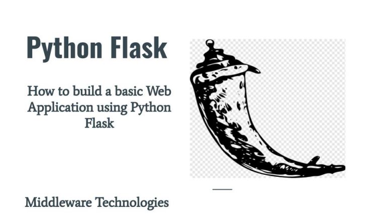 How To Build A Basic Web Application Using Python Flask Middleware Technologies
