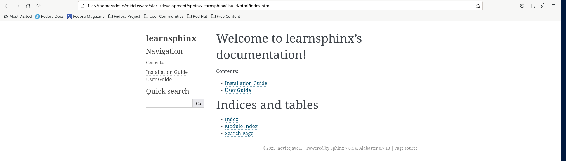 How To Use Sphinx To Generate Elegant Documentation Middleware