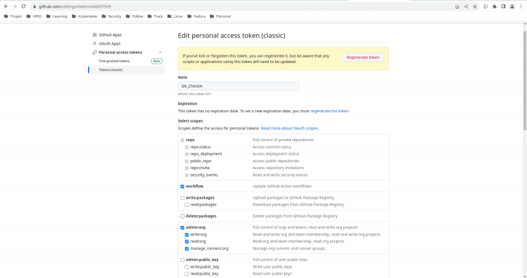 How to allow GitHub Access Token to create and update GitHub Workflow - Middleware|Technologies