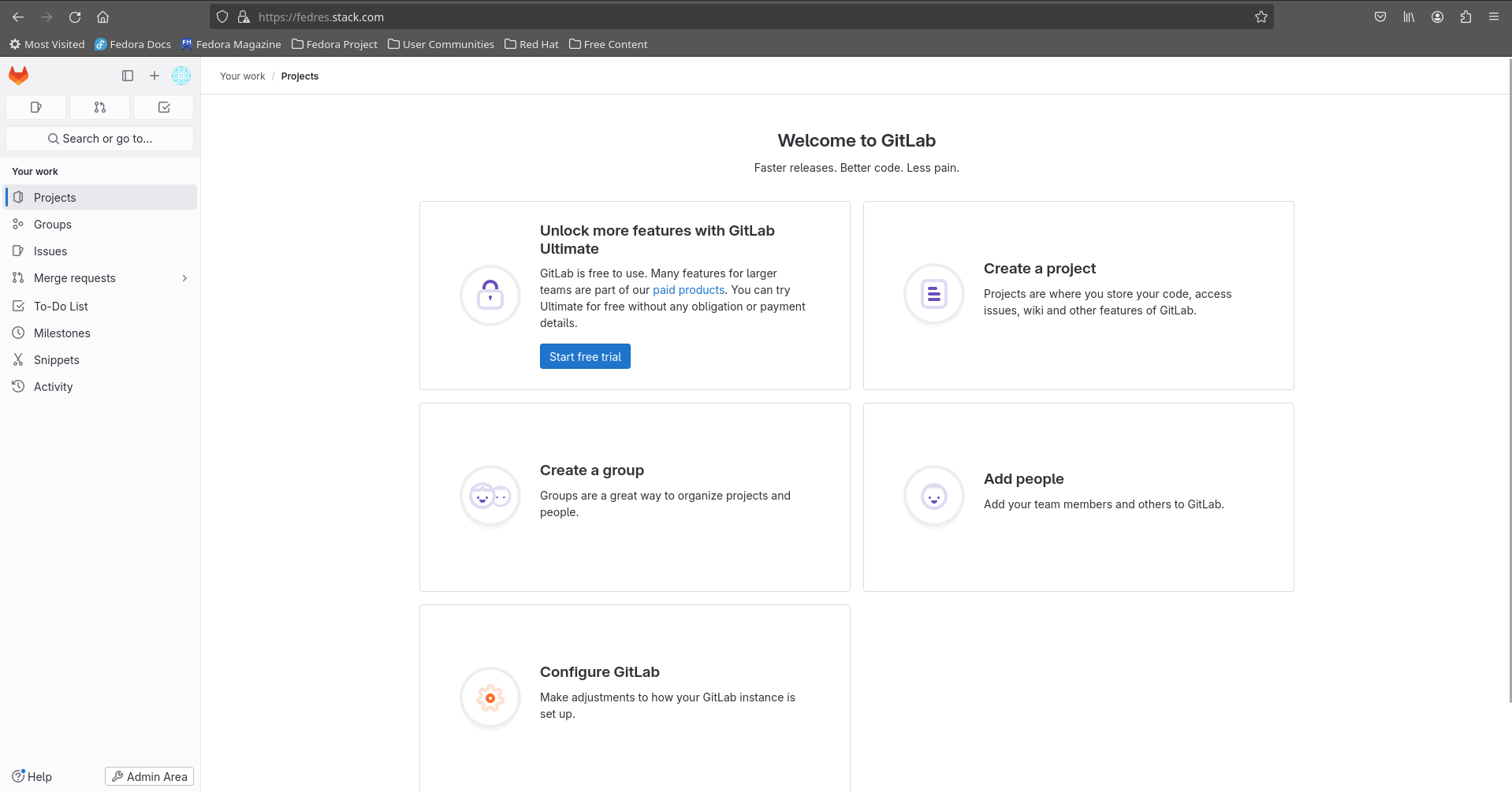 How to setup Gitlab EE server on Fedora using ansible - Middleware|Technologies