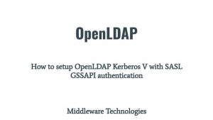 How to setup OpenLDAP Kerberos V with SASL GSSAPI authentication - Middleware|Technologies
