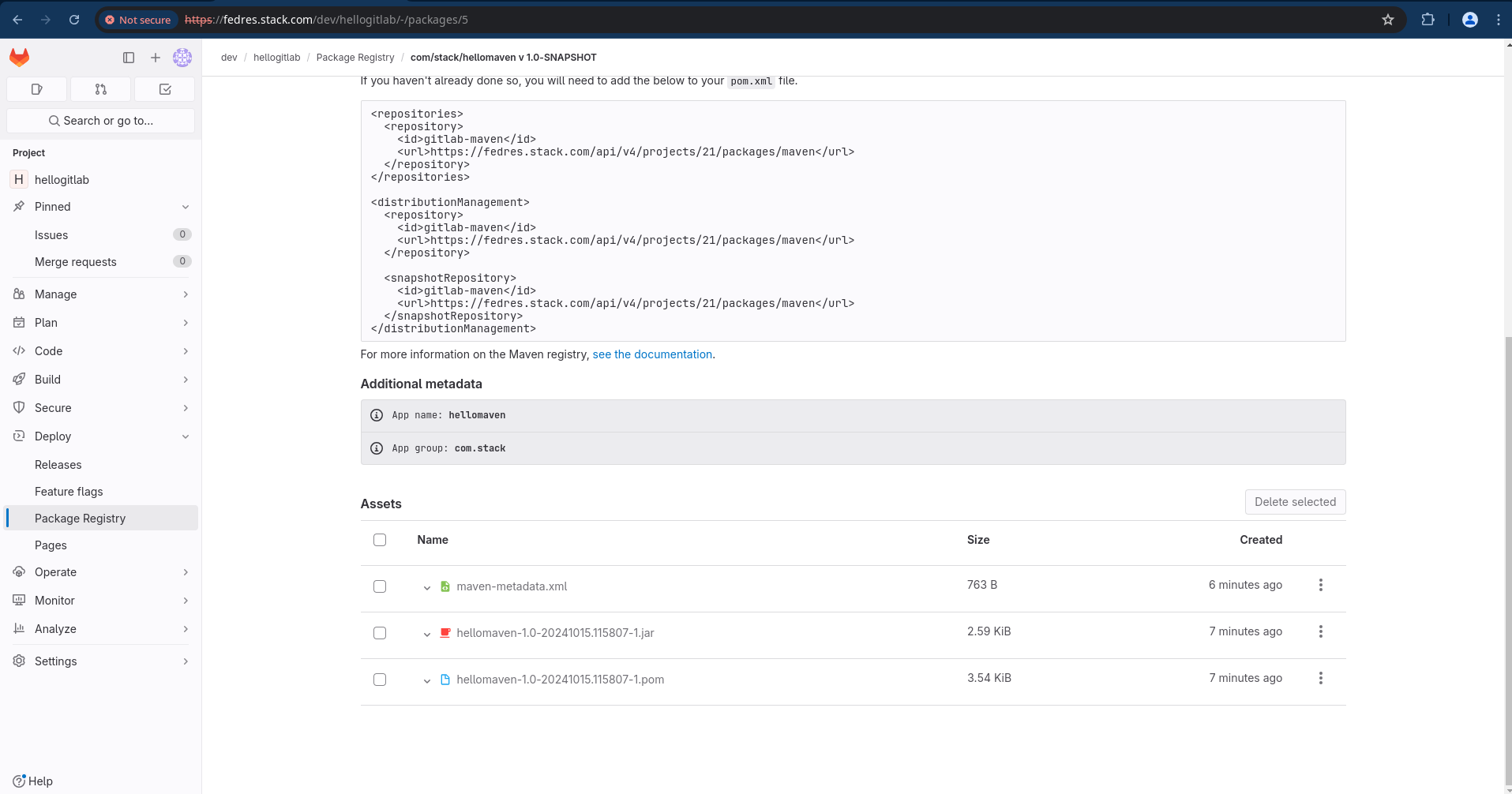 How to publish packages to gitlab package registry - Middleware|Technologies