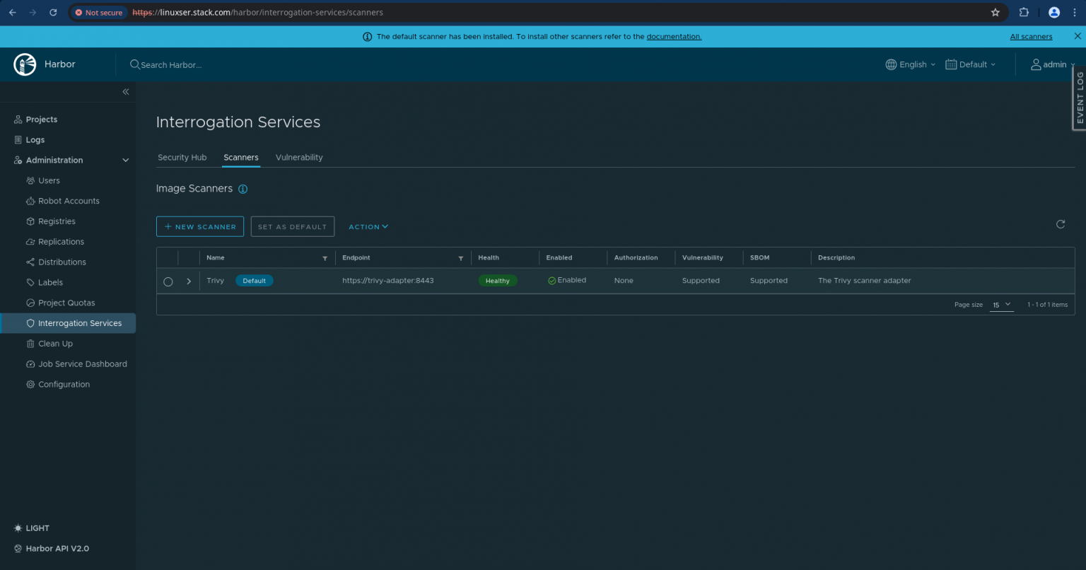 How to Push and Scan images in Harbor registry - Middleware|Technologies