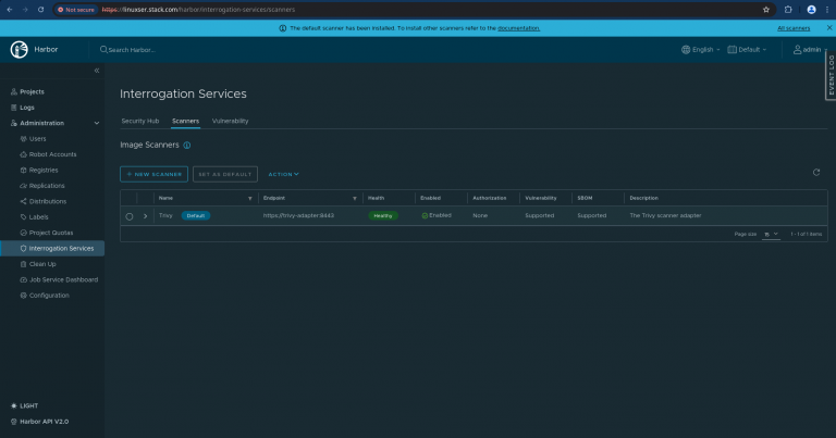 How to Push and Scan images in Harbor registry - Middleware|Technologies