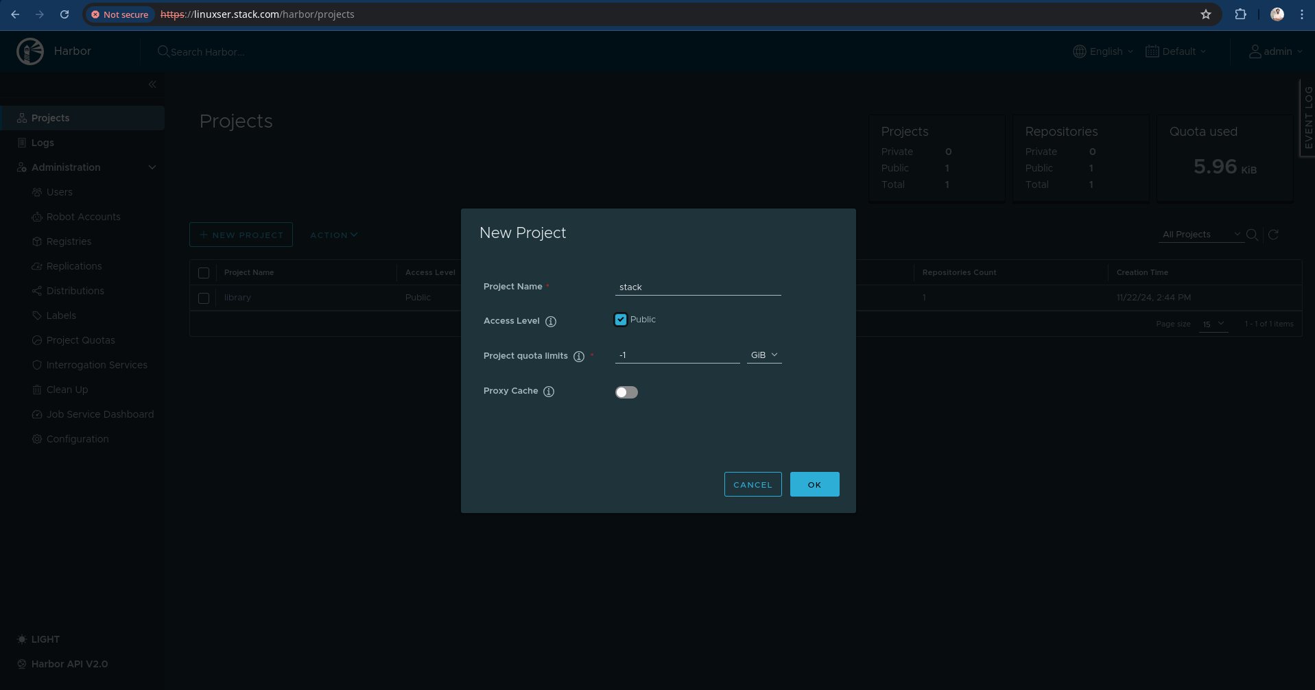 How to Push and Scan images in Harbor registry - Middleware|Technologies