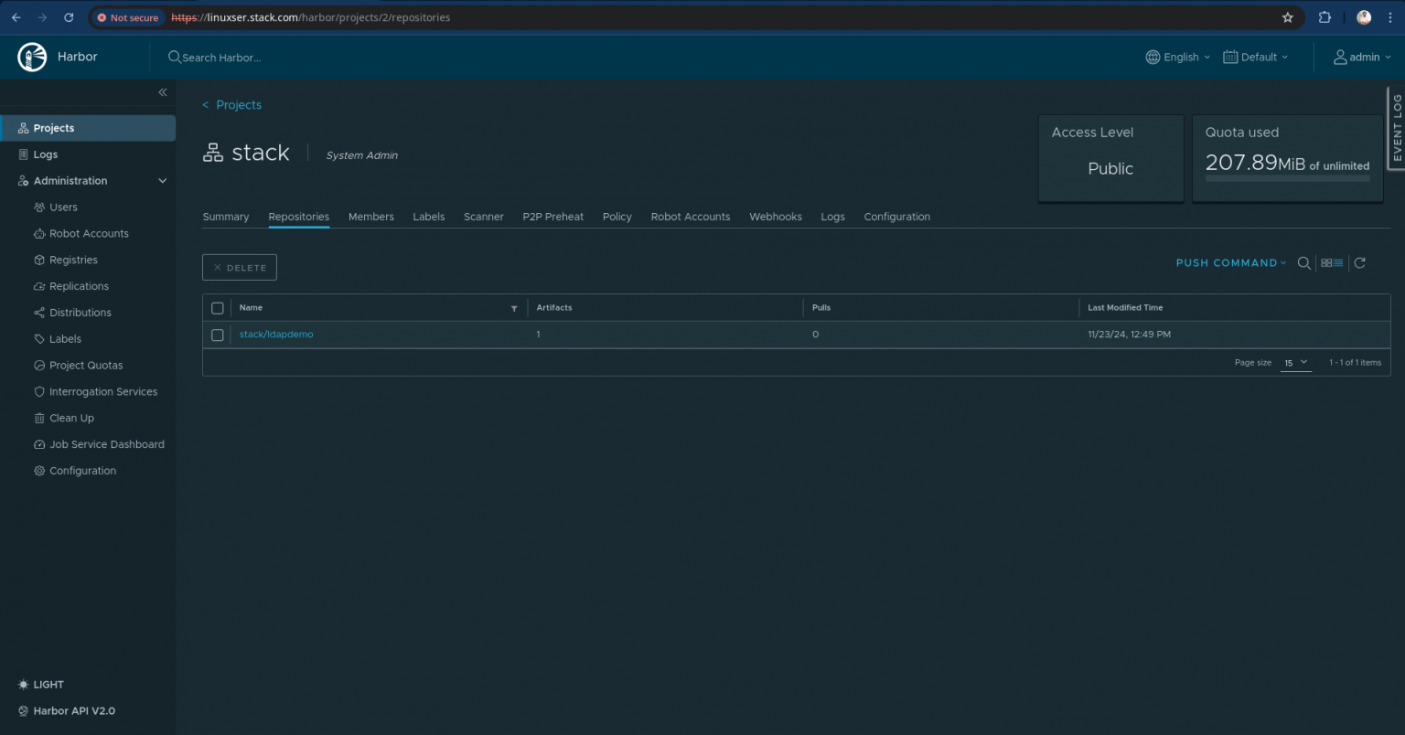 How to Push and Scan images in Harbor registry - Middleware|Technologies