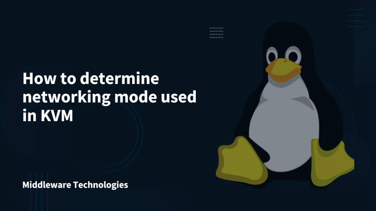 How to determine networking mode used in KVM - Middleware|Technologies